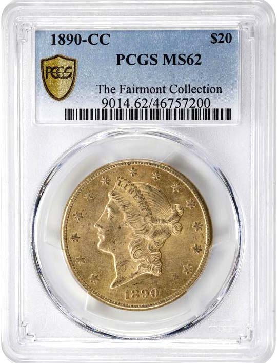 Collectors Corner - 1890-CC $20 MS62 PCGS - #66626928